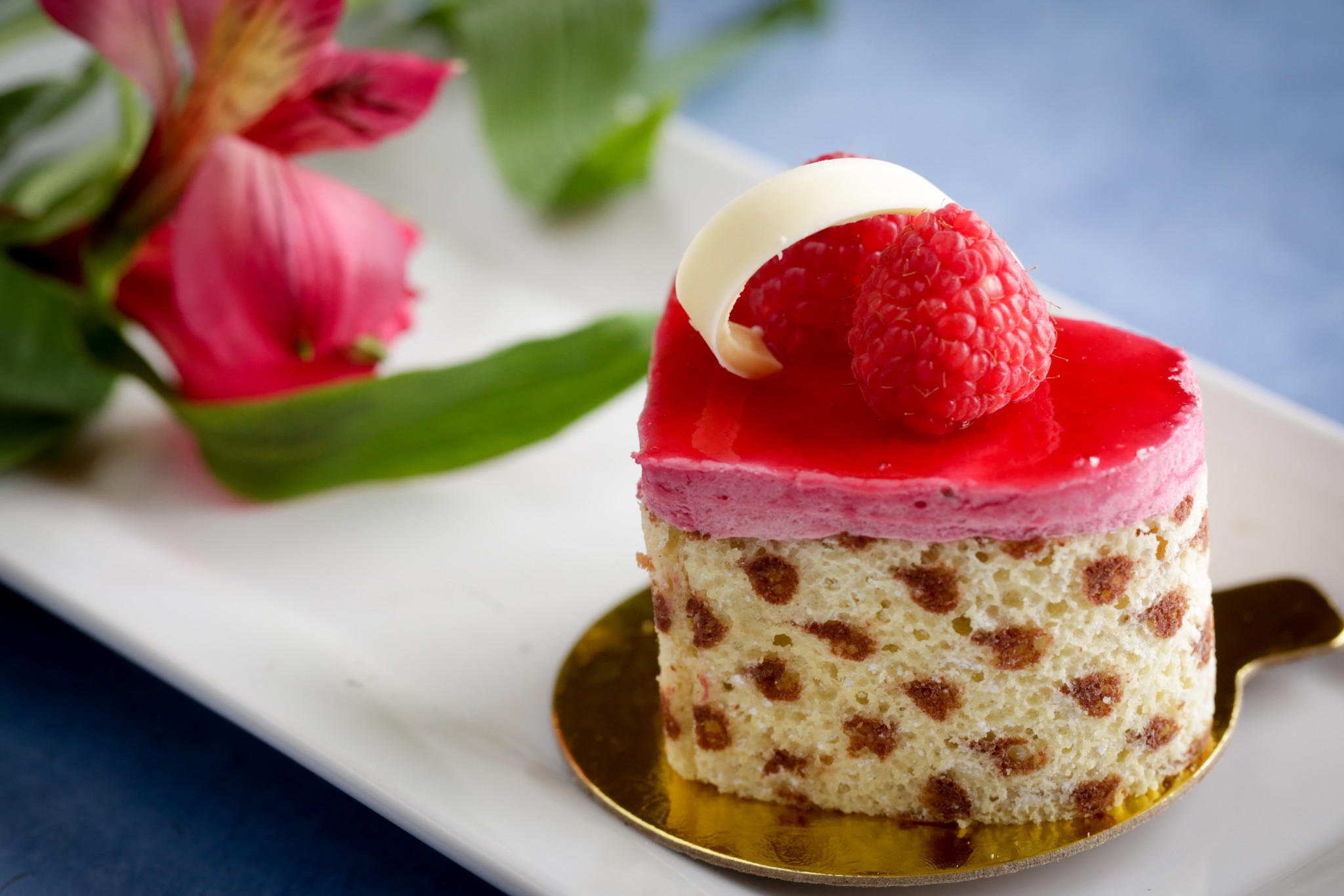 Individual Raspberry Mousse Cake